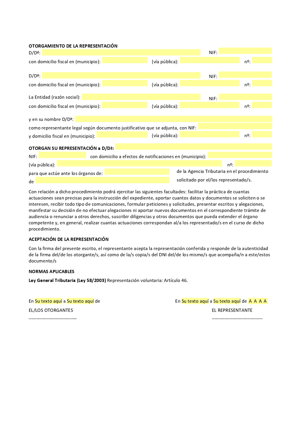Modelo de autorizacion para tramites de documentos | ONLYOFFICE